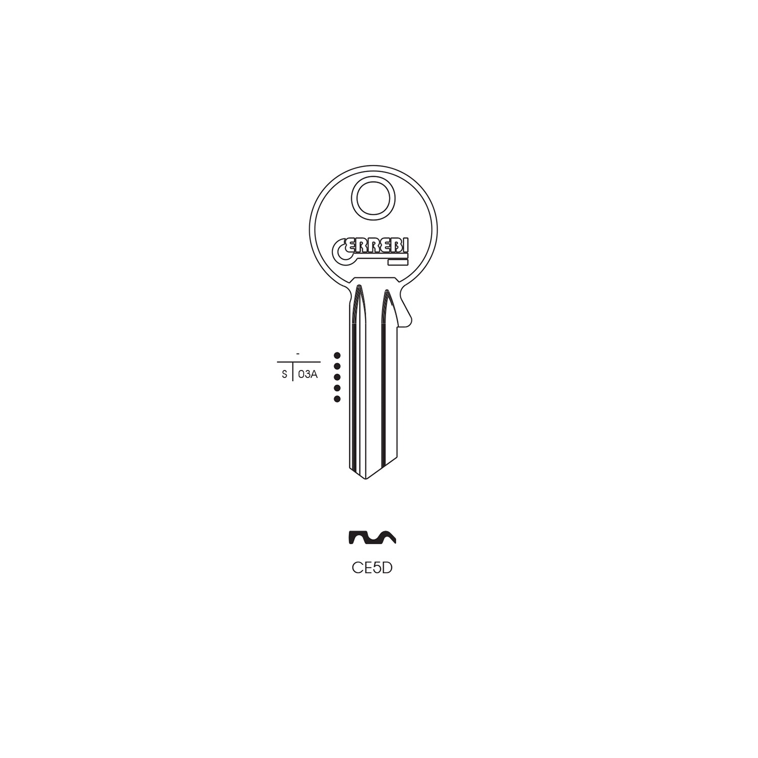CES CYLINDER KEY BLANK - CE5DL - Home North East Lock & Key